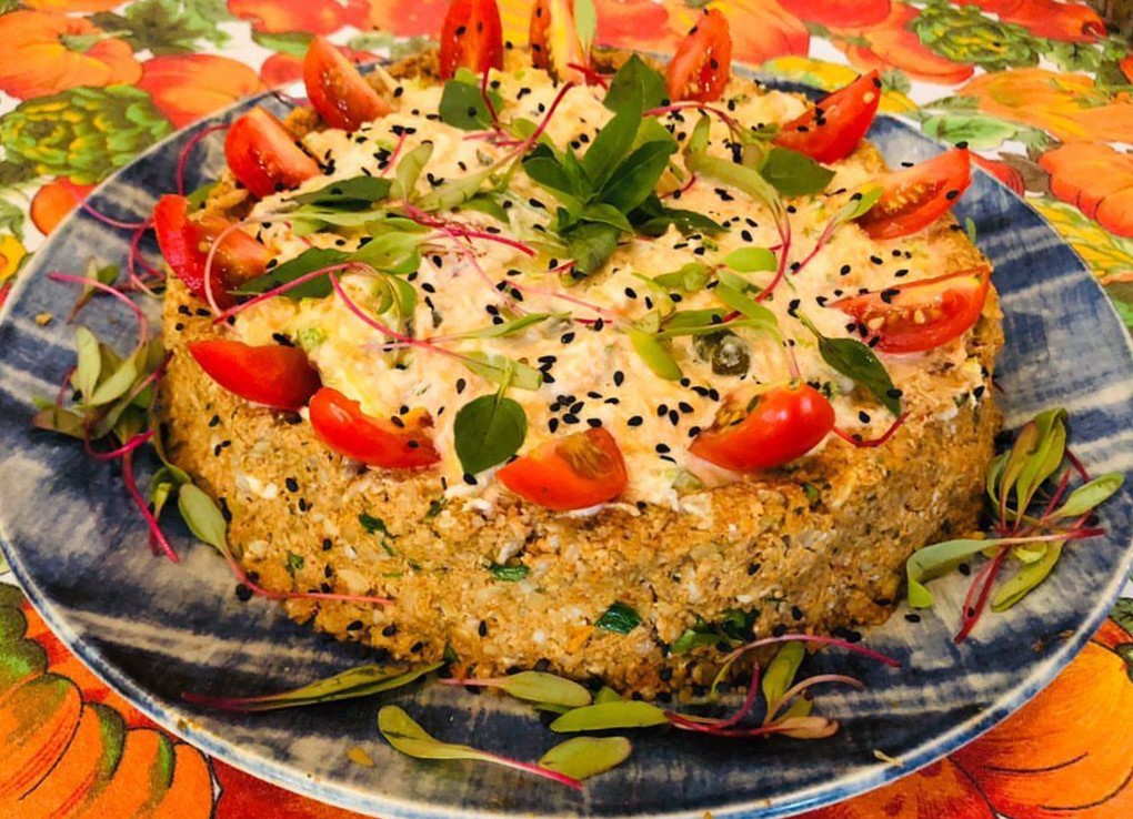 Quiche raw da chef Giovanna Fraga - Revista dos Vegetarianos